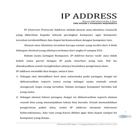Memahami ip address | PDF