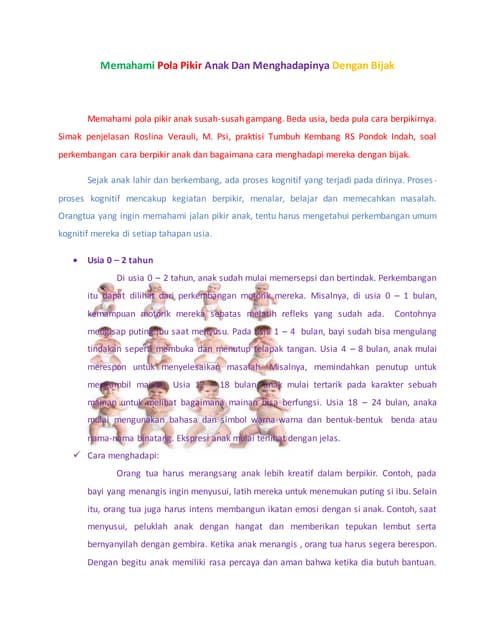 Bulletin brosur paud embun pagi | PDF