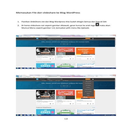 Cara menyisipkan file dari slideshere ke dalam blog | PDF