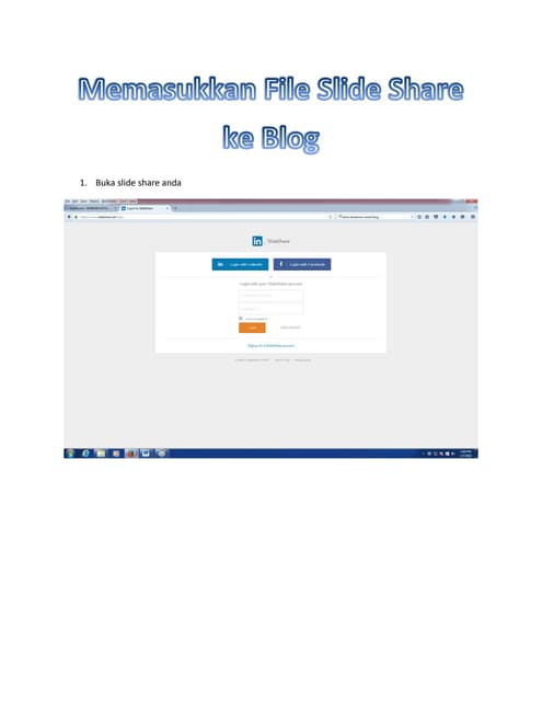 Memasukkan file dari slide share ke blog | DOCX