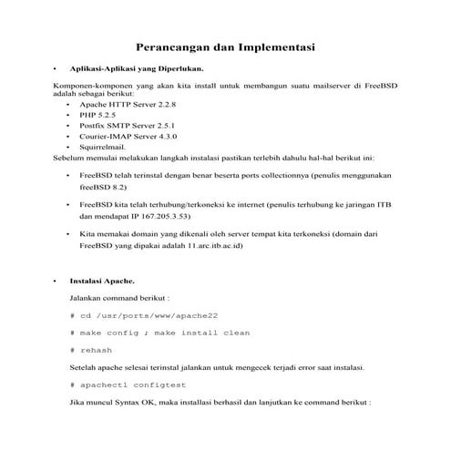 Building Mail Server in FreeBSD | PDF
