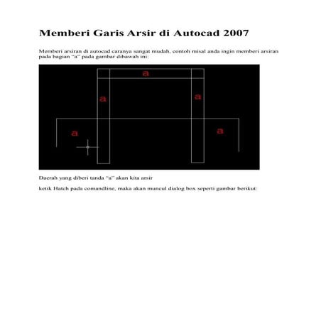 Memberi garis arsir di autocad 2007 | DOC