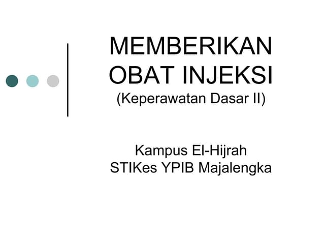 Prinsip dan tehnik pemberian obat subcutan dan intracutan | PPTX