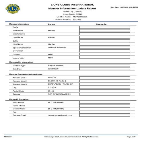 Lions club of sylhet city 315 Bangladesh | PDF