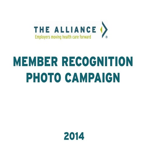 The Alliance Member Recognition Campaign | PDF