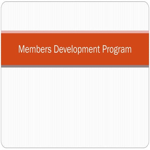 Members development program | PDF
