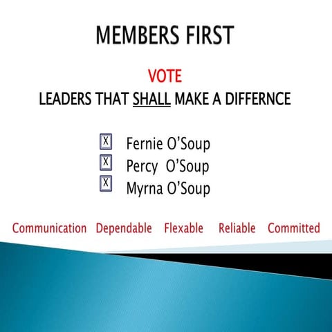 Members first election platform | PPTX