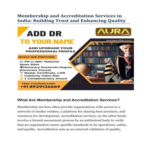 Membership and Accreditation Services in India Building Trust and Enhancing Quality.pdf