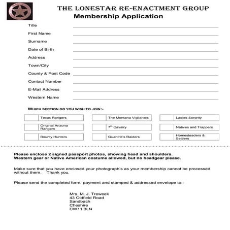 #Membership application | PDF