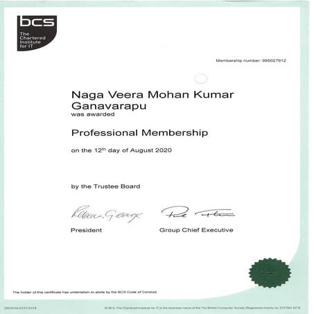 Membership - British Computer Society (UK) | PDF