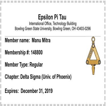 Epsilon Pi Tau | PPT