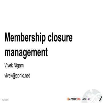 Membership closure management | PDF