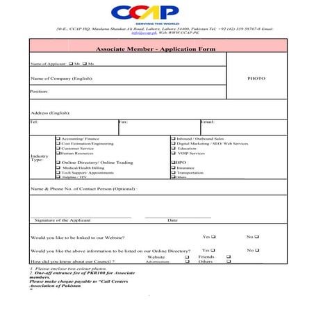 Membership form | PDF | Email | Internet