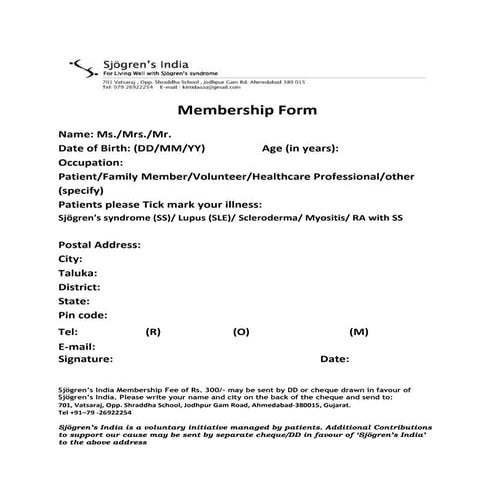 Membership form new | PDF
