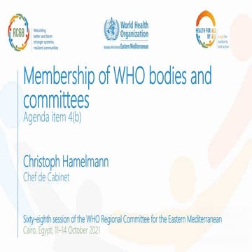 Membership of WHO bodies and committees | PPTX