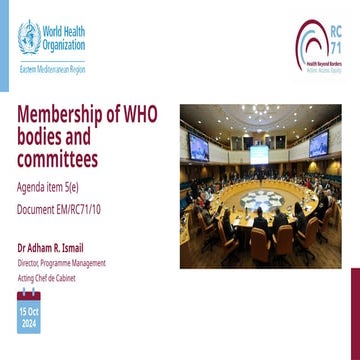 Membership of WHO bodies and committees. | PPT