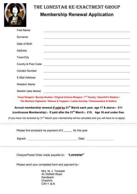 #Membership application | PDF