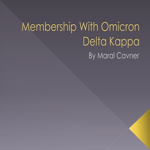 Membership With Omicron Delta Kappa | PPTX | College Education | Education
