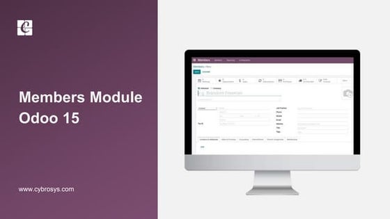 The membership Module in the Odoo 17 ERP | PPT