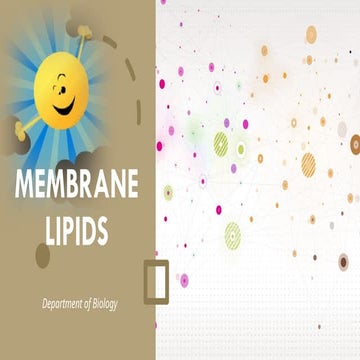 MEMBRANE LIPIDS Part 2 specific on 3 types | PPTX