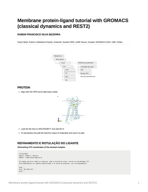 GROMACS Tutorial - Introduction, Procedure & Data Analysis | PPTX | Chemistry | Science