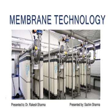 Membrane technology 2023.pptx | Chemistry | Science