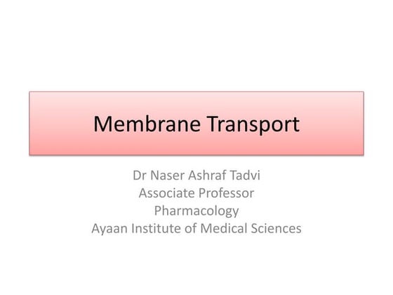 5. Cell Membrane and Membrane Transport | PPT