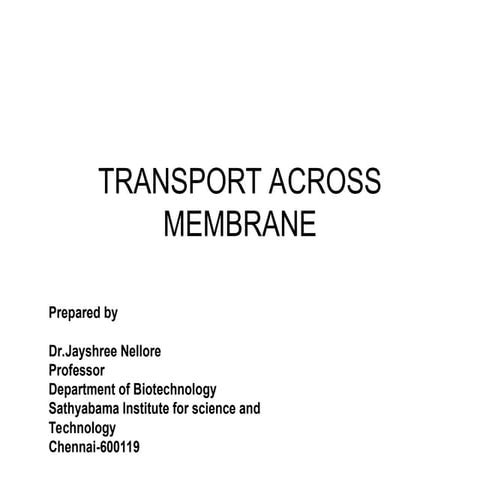membrane transport.ppt A B C D E F G H I | PPT