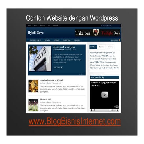 Membuat Blog Wordpress | PDF