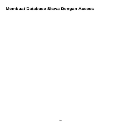 Membuat database-siswa-dengan-access | PDF