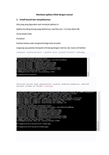 tutorial cara mudah instalasi laravel 6 | PDF tutorial cara mudah instalasi laravel 6 | PDF