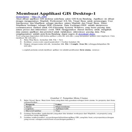Membuat applikasi gis mapbasic | DOCX
