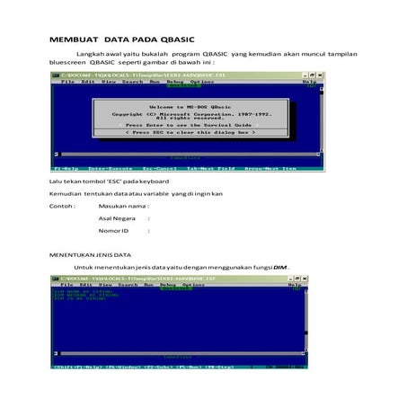 Membuat DATA pada qbasic | DOCX