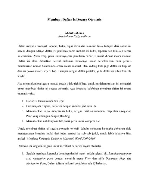 Daftar isi otomatis | PDF