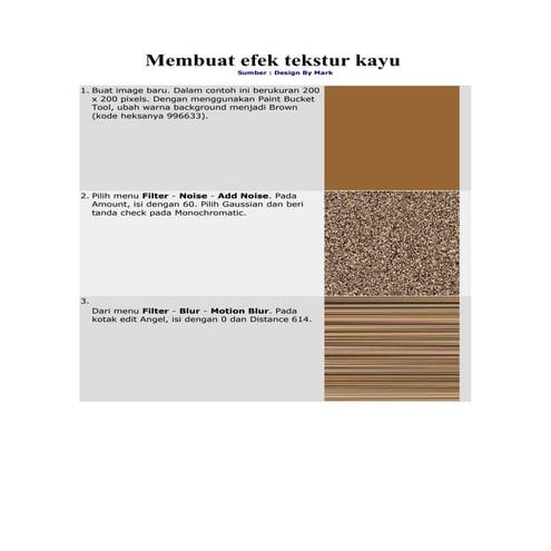 Membuat efek tekstur kayu | PDF
