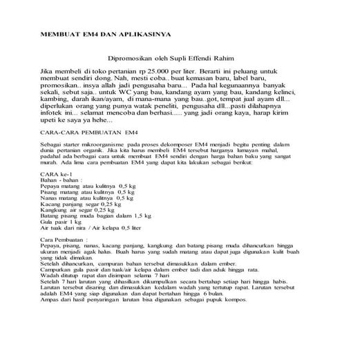 Membuat em4 dan aplikasinya | PDF