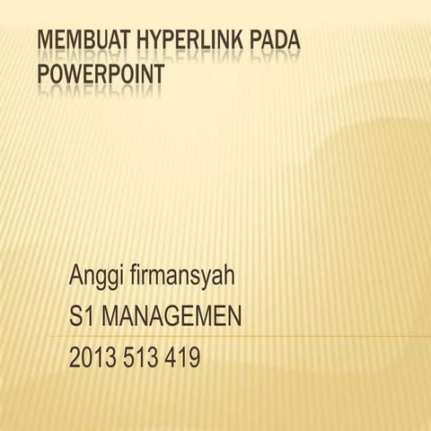 Membuat hyperlink pada powerpoint | PPTX
