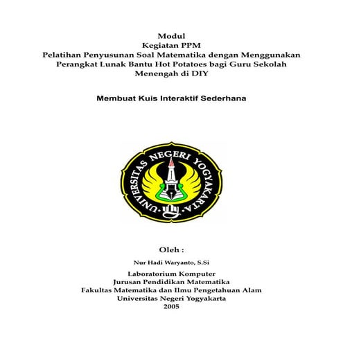 Membuat kuis interaktif sederhana | PDF