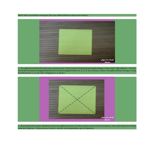 Membuat origami bunga tulip | DOCX