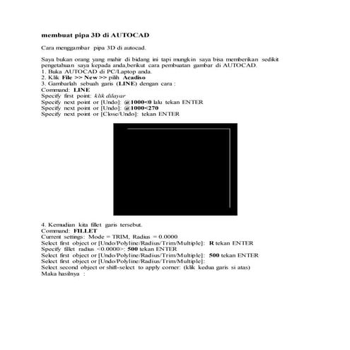 Membuat pipa 3 d di autocad | DOCX