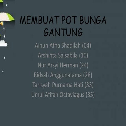MEMBUAT POT BUNGA GANTUNG DARI STIK | PPTX