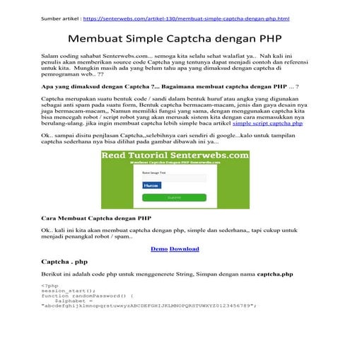 Membuat Simple Captcha Dengan Phppdf 