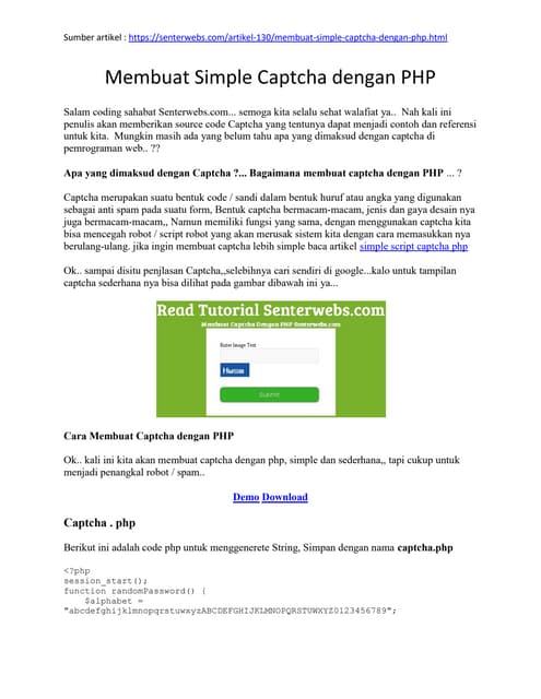 Membuat Simple Captcha Dengan Phppdf