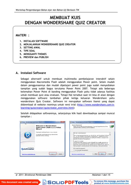 Tutorial wondershare quiz creator | PDF