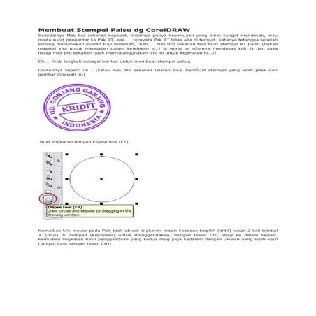 Membuat stempel palsu dg corel draw | DOC