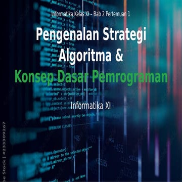 Membuat Struktur Slide tentang Strategi Algoritma dan Pemrograman.pptx