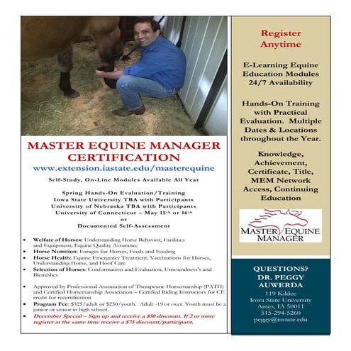 Master Equine Manager | PDF