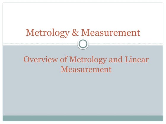 Characteristics of Measuring instruments | PPTX