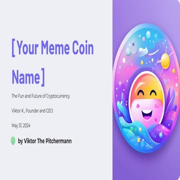 Meme Coin Pitch Deck Template by viktor the pitchermann | PPT