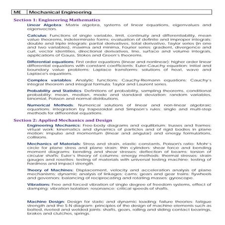 Me mechanical engineering gate 2024 syllebus | PDF
